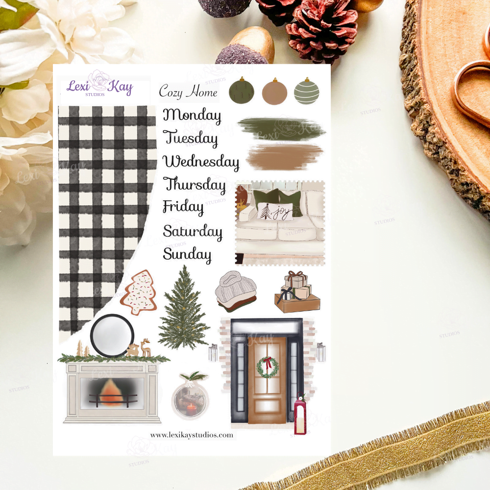 Cozy Home Journaling Printable Sticker Sheet – LexiKay Studios Ltd