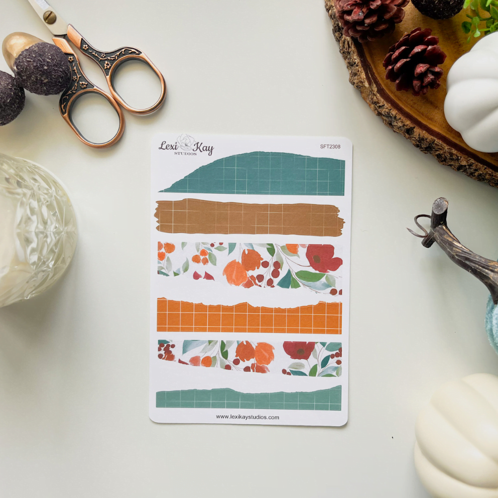Fall Torn Paper Printable Sticker Sheet – LexiKay Studios Ltd