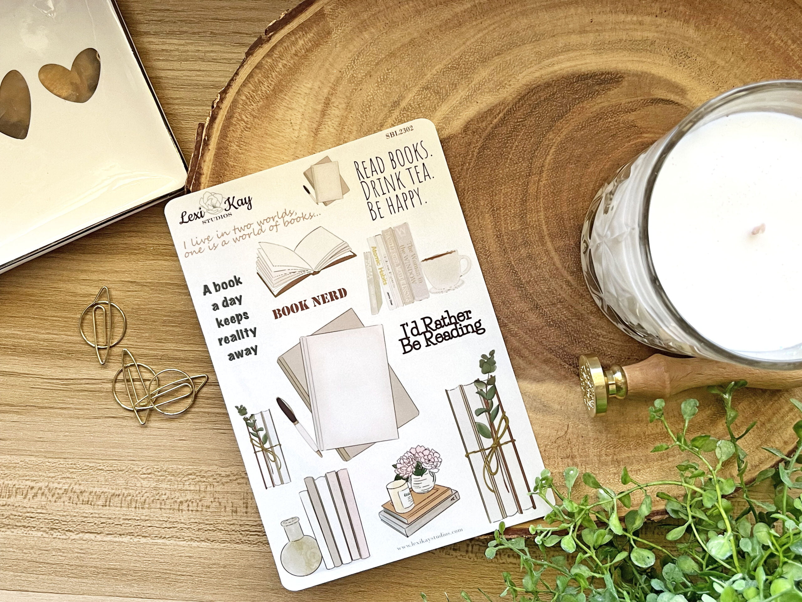 Book Lovers Printable Sticker Sheet – LexiKay Studios Ltd