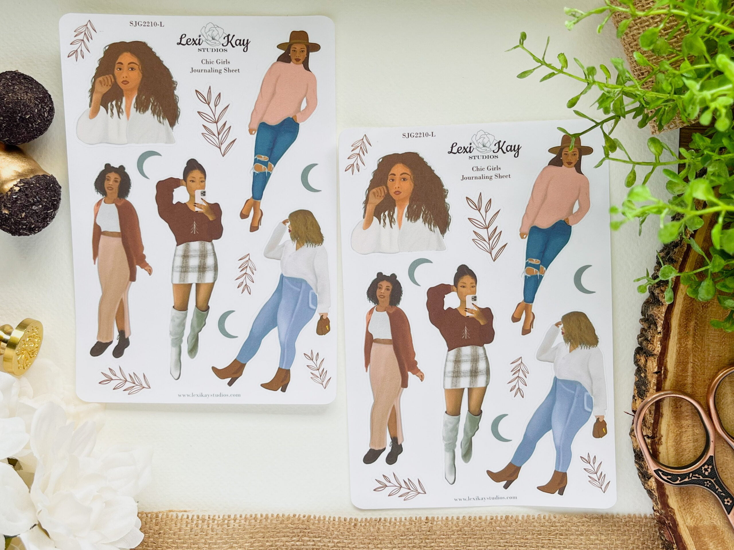 CHIC GIRLS STICKER SHEET – LexiKay Studios Ltd