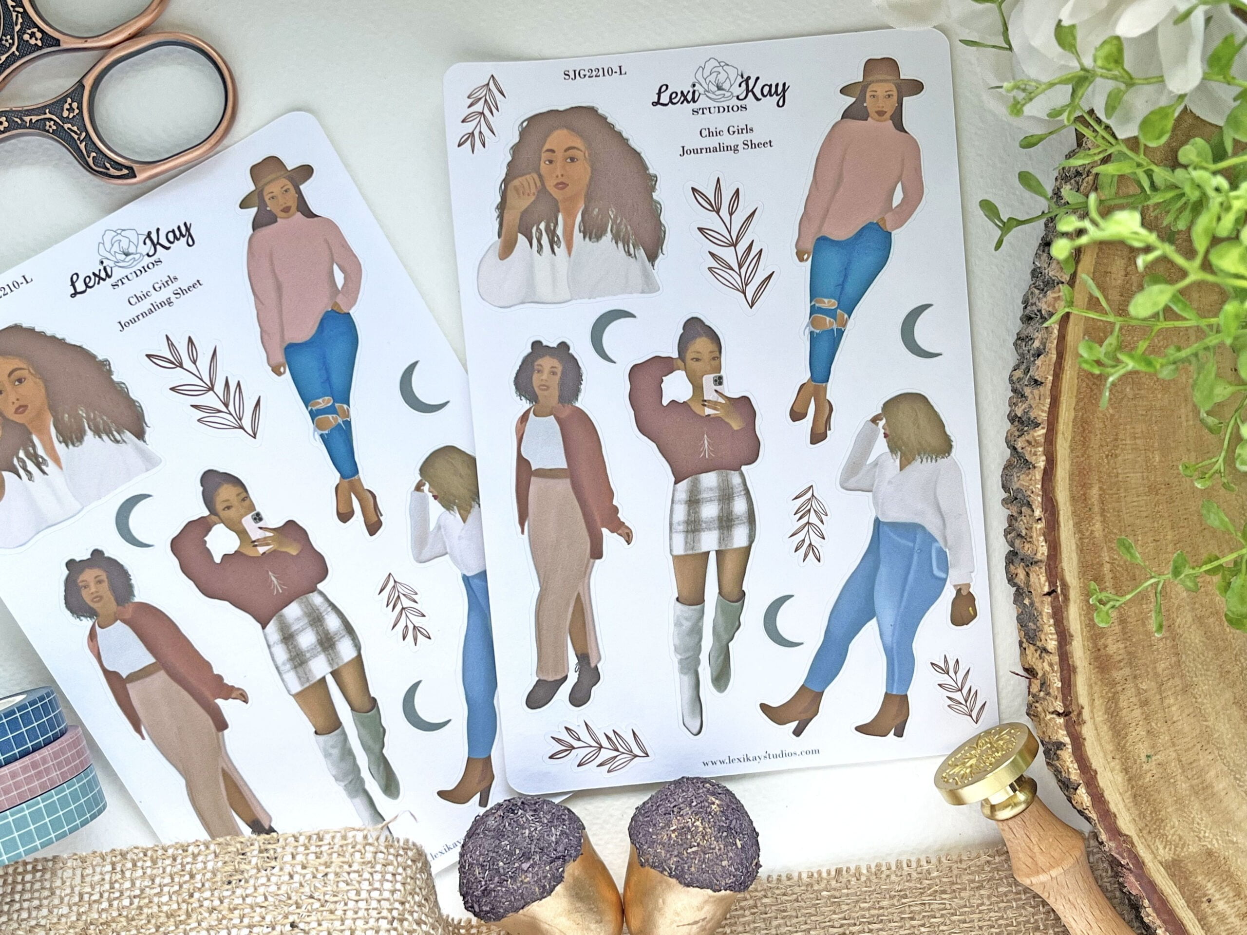 CHIC GIRLS STICKER SHEET – LexiKay Studios Ltd