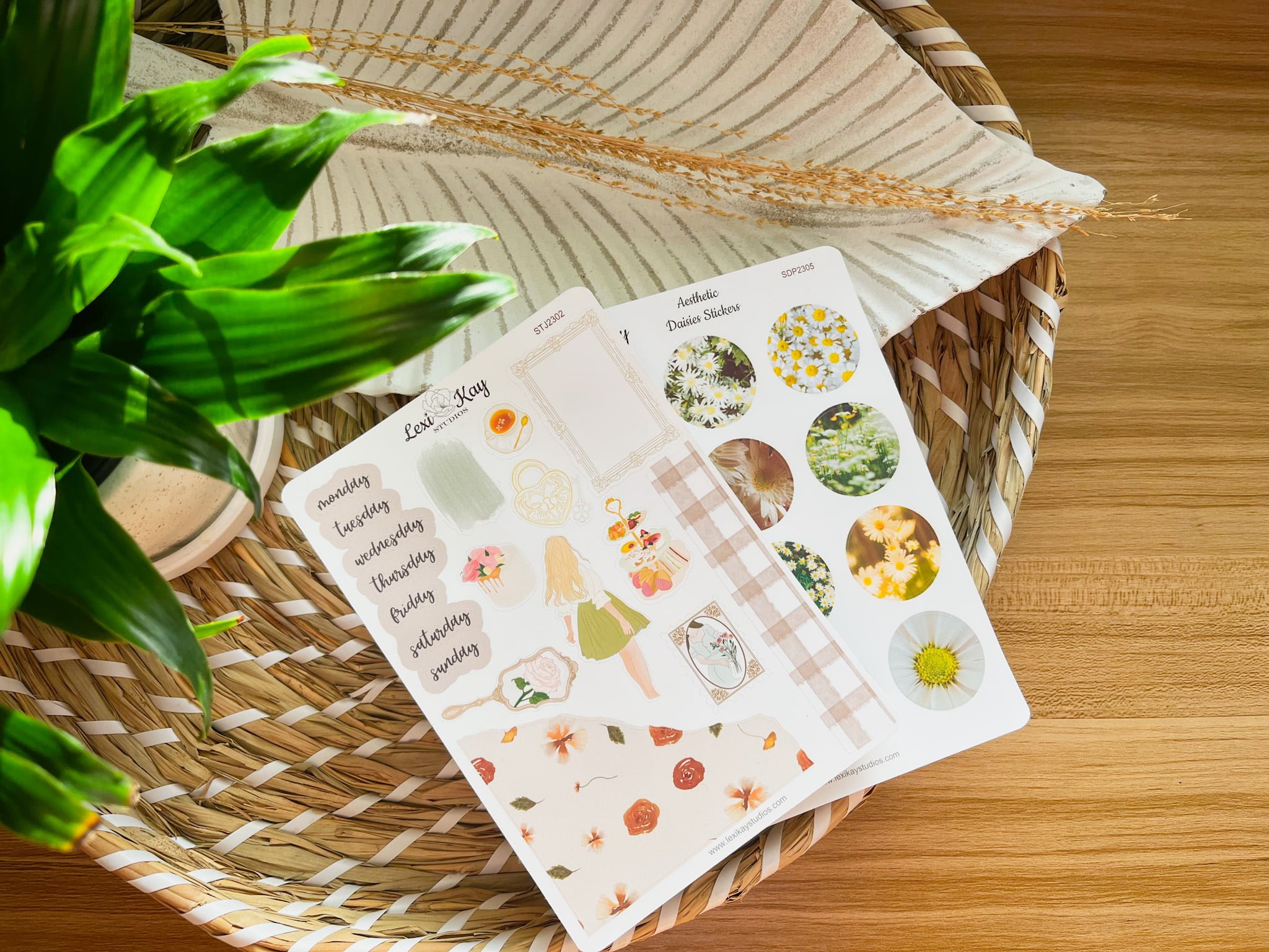 AESTHETIC GIRL JOURNALING STICKER SHEET – LexiKay Studios Ltd