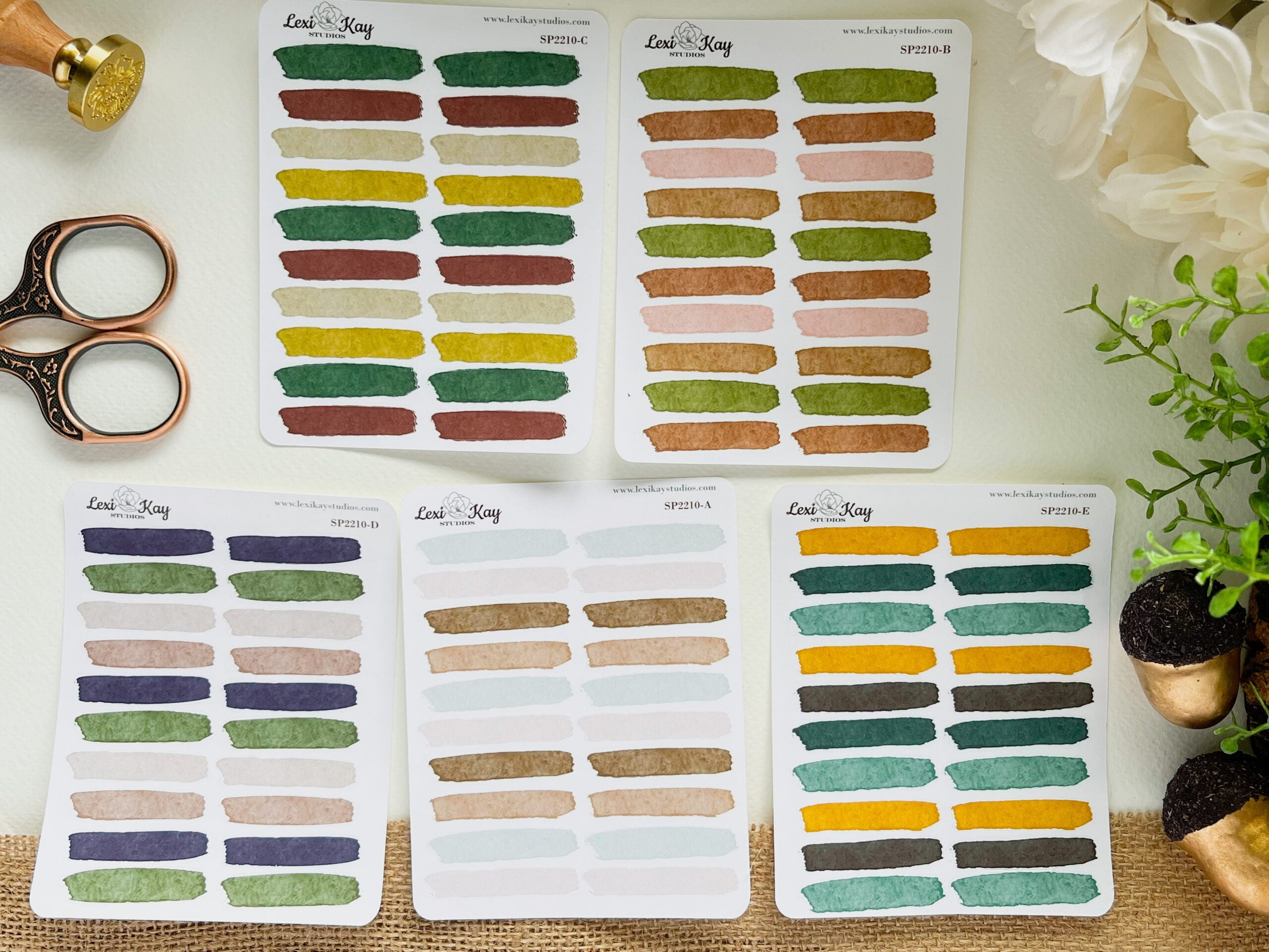 PAINT STROKE STICKER SHEET – LexiKay Studios Ltd