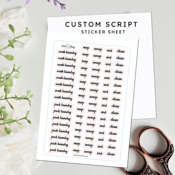 Custom Script Sticker Sheet – LexiKay Studios Ltd Custom Script Sticker Sheet – LexiKay Studios Ltd
